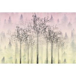ARCHITECTS PAPER Fototapete &raquo;Atelier 47 Trees Artwork 2&laquo; Wald glatt Vlies, Wand, Schr&auml;ge, Decke bunt Vlies B/L: 4m x 2,7m