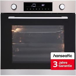 Hanseatic Backofen &raquo;HBO7212A1&laquo; mit Aqua-Reinigungsfunktion inkl. 3 Jahre Herstellergarantie grau Einheitsgr&ouml;&szlig;e Backofen
