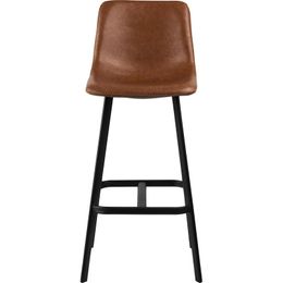 ACTONA GROUP Bistrostuhl &raquo;Ohio&laquo; (Set) 2 Stk.Sitz mit rechteckigen Stahlbeinen und Fu&szlig;st&uuml;tze, mehrere Variationen braun B/H/T: 46,5cm x 103cm x 50cm, 2