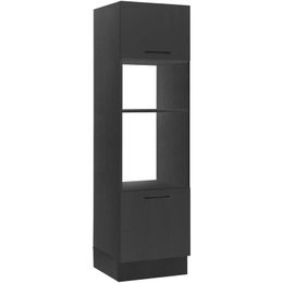 BASIC by Balculina Backofenumbauschrank &raquo;Turin&laquo; 1 Stk. tlg. Breite 60 cm, wahlweise in schwarz matt oder wei&szlig; matt schwarz Holzwerkstoff schwarzmatt 