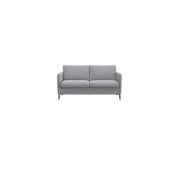 FLEXLUX 2-Sitzer &raquo;Fiore, super Sitzkomfort durch Kaltschaum im Sitz&laquo; schmale Armlehnen, F&uuml;&szlig;e Alu+schwarz grau 100% Polyester B/H/T: 149cm x 85cm x 