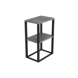 Nachttisch &raquo;Rise, schmaler Nachttisch in heller Eschenoptik, 45 &times; 30 cm&laquo; Schlafzimmertisch, MDF, Papierlaminat, Metallrahmen, schlank, urban B/H/T: 