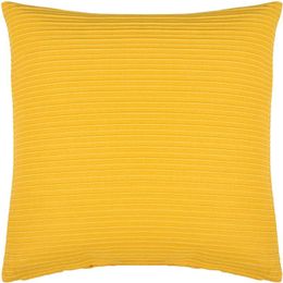 Pad Dekokissen &raquo;LAMONTE&laquo; Made in Europe, Kissenh&uuml;lle ohne F&uuml;llung, 1 St&uuml;ck gelb Obermaterial: 100% Baumwolle B/L: 60cm x 60cm, 1 Stk.