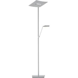 HELL h&ouml;llisch gutes Licht LED Stehlampe &raquo;MODENA X&laquo; LED-Modul 1 Stk. Warmwei&szlig; Tastdimmer silber 2, H: 180cm, 1 Stk.,mit Lesearm