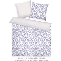Tom Tailor HOME Bettw&auml;sche &raquo;FRESH FLOWERS 135x200cm, 155x220cm oder 200x220cm&laquo; 3 Stk. new bedroom, mit farbigem Markenrei&szlig;verschluss wei&szlig; Renforc&eacute;, 