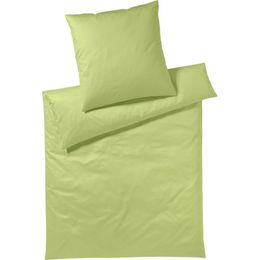 Yes For Bed Bettw&auml;sche &raquo;Pure & Simple Uni in Gr. 135x200, 155x220 oder 200x200 cm&laquo; 2 Stk. Bettw&auml;sche aus Baumwolle, zeitlose Bettw&auml;sche mit seidigem 