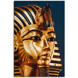 Artland Wandbild &raquo;Grabmaske von K&ouml;nig Tutanchamun&laquo; Menschen 1 Stk. tlg. als Leinwandbild, Poster in verschied. Gr&ouml;&szlig;en gold B/H/T: 40cm x 60cm, Leinwandbild 