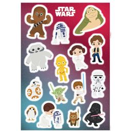 Komar Wandtattoo &raquo;Star Wars Little Heroes - Gr&ouml;&szlig;e 50 x 70 cm&laquo; selbstklebend, Wandsticker, Kinderzimmer bunt Folie B/H/T: 50cm x 70cm