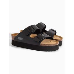 Sunbay Pantoletten "Edelwei&szlig;" in Schwarz - 45% | Gr&ouml;&szlig;e 37 | Damen-pantoletten