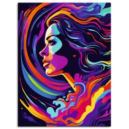 Artland Wandbild &raquo;Frau in bunten Farben&laquo; Bilder von Frauen 1 Stk. tlg. als Alubild, Leinwandbild, Poster, Wandaufkleber in verschied. Gr&ouml;&szlig;en Leinwand B/H/T: 