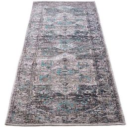 Tom Tailor HOME Teppich &raquo;Funky Orient Tabriz&laquo; rechteckig 5 mm H&ouml;he Kurzflor, Orient-Optik, Vintage Design, auch als L&auml;ufer grau Baumwolle, Kunstfaser 