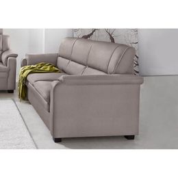 Sit & More sit&more 3-Sitzer &raquo;Pisa&laquo; mit Federkern grau Flachgewebe (100% Polyester) / Struktur (100% Polyester);Luxus-Microfaser ALTARA NUBUCK (100% Polyester) /