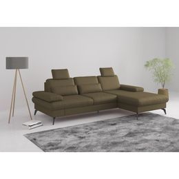 Sit & More sit&more Ecksofa &raquo;Morris L-Form, inkl. Sitztiefenverstellung&laquo; wahlweise mit Armteilverstellung, Schlaffunktion & Bettkasten gr&uuml;n B/H/T: 275cm x 82cm x