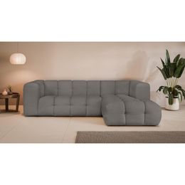 LeGer Home by Lena Gercke Ecksofa &raquo;TALISHA L-Form Designersofa, moderne Steppung, B/T/H: 276/178/75 cm&laquo; aufwendig gepolstert, hoher Sitzkomfort grau 