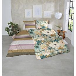 Primera Bettw&auml;sche &raquo;Feinbiber-Bettw&auml;sche&laquo; 2 Stk. samtweich und nat&uuml;rlich aus reiner Baumwolle bunt Mako-Satin, Obermaterial: 100% Baumwolle B/L: 155cm x 220cm