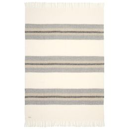 Tom Tailor HOME Wohndecke &raquo;Boucl&eacute; Stripe&laquo; aus Boucl&eacute;garnen wei&szlig; Kunstfaser B/L: 145cm x 200cm