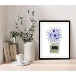 OTTO home Bild mit Rahmen &raquo;Blumen Parf&uuml;m - Gerahmter Digitaldruck - Wandbild&laquo; 1 Stk. tlg. Holzrahmen - Dekoration bunt Acrylglas, Holz B/H/T: 40cm x 