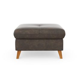 Sit & More sit&more Stauraumhocker &raquo;G&ouml;teborg&laquo; mit Federkern braun B/H/T: 76cm x 47cm x 63cm, Luxus-Microfaser