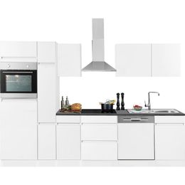 Optifit K&uuml;chenzeile &raquo;Roth&laquo; Breite 300 cm, wahlweise mit E-Ger&auml;ten, mit Apothekerschrank grau B/H/T: 300cm x 206,8cm x 60cm, ohne E-Ger&auml;te