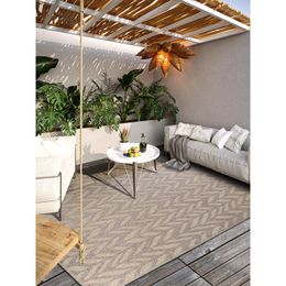 Villeroy & Boch Outdoorteppich &raquo;Georgette&laquo; rechteckig 4 mm H&ouml;he In-& Outdoor, Flachgewebe, wetterfest, Terrasse, Balkon, modern, Trend beige Polyester B : 160cm 1 Stk