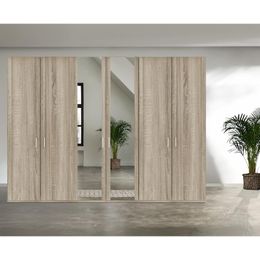 Wiemann Kleiderschrank &raquo;Bern&laquo; hochwertige Beschl&auml;ge inkl. T&uuml;rd&auml;mpfung braun Glas, Holzwerkstoff B/H/T: 295,2cm x 216cm x 58cm