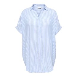 Only Carmakoma Damen Only CARMAKOMA Longbluse &raquo;CARPENNA SS LOOSE SHIRT WVN&laquo; Viskose, loose fit blau 44