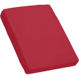 Kum Spannbettlaken &raquo;Frottee Spannbetttuch&laquo; bis ca. 30 cm Matratzenh&ouml;he, weich & kuschelig rot Frottee, Obermaterial: 100% Polyester B/L: 200cm, 1 Stk.