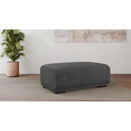 OTTO home Polsterhocker &raquo;BORNHOLM, gro&szlig;er Hocker passend zur Serie, Ma&szlig;e B/T/H: 122/72/46 cm&laquo; mit Wellenfederung, in hochwertiger Verarbeitung grau 