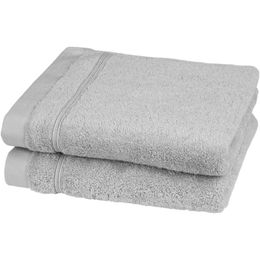 Ross Handt&uuml;cher &raquo;Rubin&laquo; 100% Baumwolle grau Frottier, Baumwolle B/L: 50cmx100cm, 2 Stk., Frottier