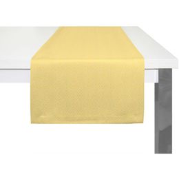 Adam Tischl&auml;ufer &raquo;Graphic Ventus Light&laquo; gelb Bio-Baumwolle B/L: 50cm x 150cm, 1 Stk., eckig