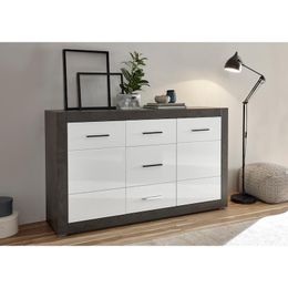 Home Affaire Sideboard &raquo;Etero&laquo; Breite 164 cm grau B/H/T: 164cm x 97cm x 42cm