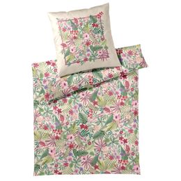 Elegante Bettw&auml;sche &raquo;Rise&laquo; 2 Stk. angenehmes Hautgef&uuml;hl beige Mako-Satin, Obermaterial: 100% Baumwolle B/L: 155cm x 220cm, 1 Stk., 1 Stk., Mako-Satin, B/L: 