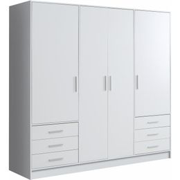 FORTE Kleiderschrank &raquo;Jupiter, Made in Europe, mit 6 Schubladen, Stauraum&laquo; Ma&szlig;e B/H/T ca. 207/200 cm/60, Stauraum, 2 Breiten, 4 Farben, Schubladen, 