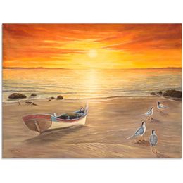 Artland Wandbild &raquo;M&ouml;wen&laquo; Sonnenaufgang & -untergang 1 Stk. tlg. als Alubild, Leinwandbild, Poster in verschied. Gr&ouml;&szlig;en braun B/H/T: 120cm x 90cm, Alu-Dibond-