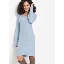 bonprix Damen bonprix Strickkleid &raquo;Strickkleid&laquo; f&uuml;r besondere Anl&auml;sse, elastisches Material, Loose Fit blau 32/34 (XS), N-Gr