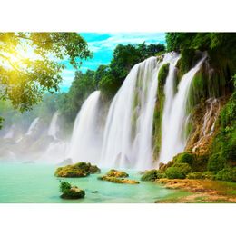 papermoon Fototapete &raquo;Ban Gioc Vietnam Waterfall&laquo; glatt bunt Vlies B/L: 2,5m x 1,86m, Bahnen: 5 Stk.