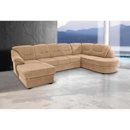 Sit & More sit&more Wohnlandschaft &raquo;Savoni U-Form&laquo; wahlweise mit Schlaffunktion braun NaturLEDER (echtes Rindsleder) in Sitz und R&uuml;cken. Korpus in passendem 