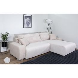 Collection AB Ecksofa &raquo;Pia L-Form, B: 237 cm&laquo; Schlaffunktion, Bettkasten & 2 Zierkissen, Federkern beige 100%Polyester B/H/T: 237cm x 41cm x 169cm, 
