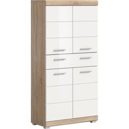 Welltime Midischrank &raquo;SIENA, Breite 74cm, 4 T&uuml;ren, 1 Schubkasten, 4 F&auml;cher, MDF-Front&laquo; TOPSELLER!, in verschiedenen Farben erh&auml;ltlich, Badm&ouml;bel, 