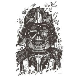 Komar Bild &raquo;Star Wars Darth Vader Drawing&laquo; Disney 1 Stk. tlg. Wandbild zur Dekoration im Kinderzimmer - ohne Rahmen bunt Holz, Papier B/H/T: 50cm x 70cm, 