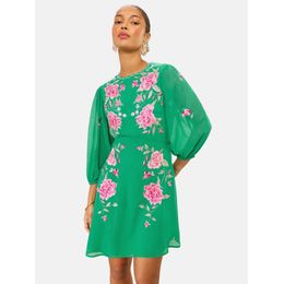 Love & Roses Kleid Damen Gr&ouml;&szlig;e 36 oliv / grasgr&uuml;n / magenta Sommerkleid