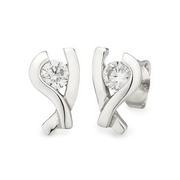 Bruno Banani Damen Paar Ohrstecker &raquo;Schmuck Geschenk Silber 925 Ohrschmuck Ohrringe Glitzerstein&laquo; mit Zirkonia (synth.) silber Silber 925 (