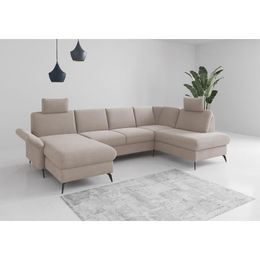 OTTO home Wohnlandschaft &raquo;Rochelle&laquo; wahlweise mit Schlaffunktion, Bettkasten und Armteilverstellung grau 100% Polyester B/H/T: 314cm x 93cm x 195cm, 