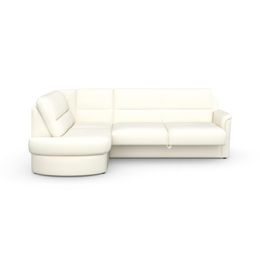 Sit & More sit&more Ecksofa &raquo;Panini L-Form&laquo; wahlweise mit Vorziehsitz und Bettkasten beige B/H/T: 243cm x 87cm x 155cm, Struktur weich, Ottomane links,mit 