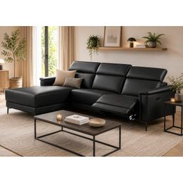 OTTO home Ecksofa &raquo;LUND, Lederoptik, L-Form, 261cm, man./elektr. Relaxfunktion (USB-A)&laquo; mit USB A-Anschluss bei elektrischer Variante und 