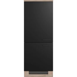 Flex-Well K&uuml;hlumbauschrank &raquo;Capri&laquo; 1 Stk. tlg. (B x H x T) 60 x 161 x 60 cm, in Highboardh&ouml;he schwarz Holzwerkstoff Endgrain Oak, B/H/T: 60cm x 160,6cm x 60cm, 