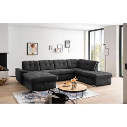 exxpo - sofa fashion Wohnlandschaft &raquo;Durango, aufwendige Sitz- und R&uuml;ckenverarbeitung, bequem, U-Form&laquo; inkl. Kopfteilverstellung, wahlweise mit 