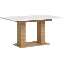 Home Affaire Esstisch &raquo;Motus, ausziehbar 150 -190 cm, inklusive 40 cm Einlegeplatte&laquo; Set, 1 Stk. tlg. Doppels&auml;ulengestell mit Bodenplatte, Tisch, 