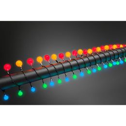 Konstsmide LED-Lichterkette 80 Stk.-flammig LED Globelichterkette, kleine & gro&szlig;e runde Dioden, 80 bunte Dioden schwarz Dioden 80 Stk. Flammen 80 Stk.