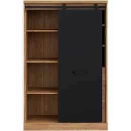 FORTE Highboard &raquo;Kaszimiro&laquo; schwarz Holzwerkstoff B/H/T: 103,4cm x 160,2cm x 52cm, 3 Stk., 1 Stk.